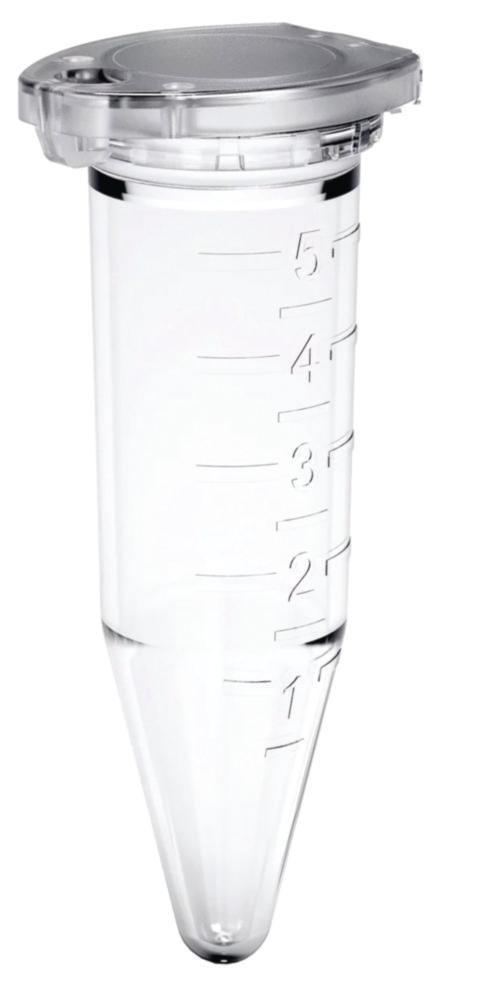 Ratiolab Safety Cap Microcentrifuge Tubes 5.0 ml, PP, Natural, RNase/DNase/DNA Endotoxins Free ...