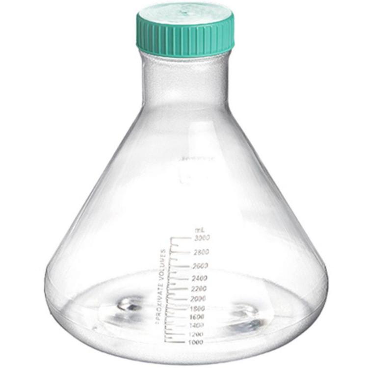 Erlenmeyer Flask 2000ml, PC non-treated, plug seal, DNAse/RNAse, non ...